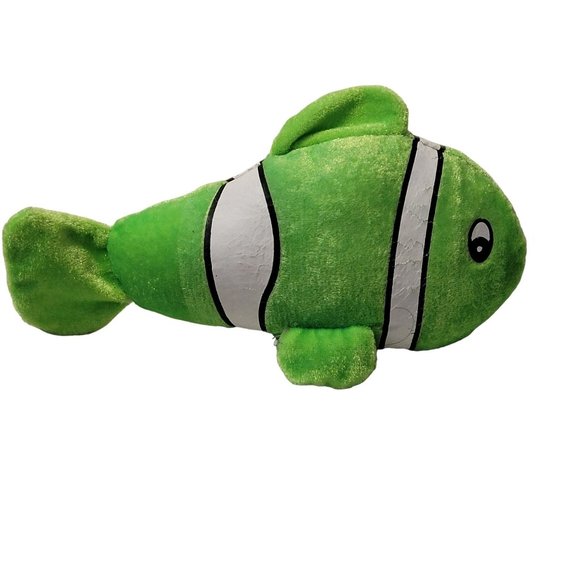 Toys | Plush Fish Neon Green And White | Poshmark